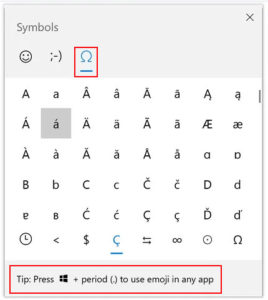 Typing foreign characters | Evia Learning